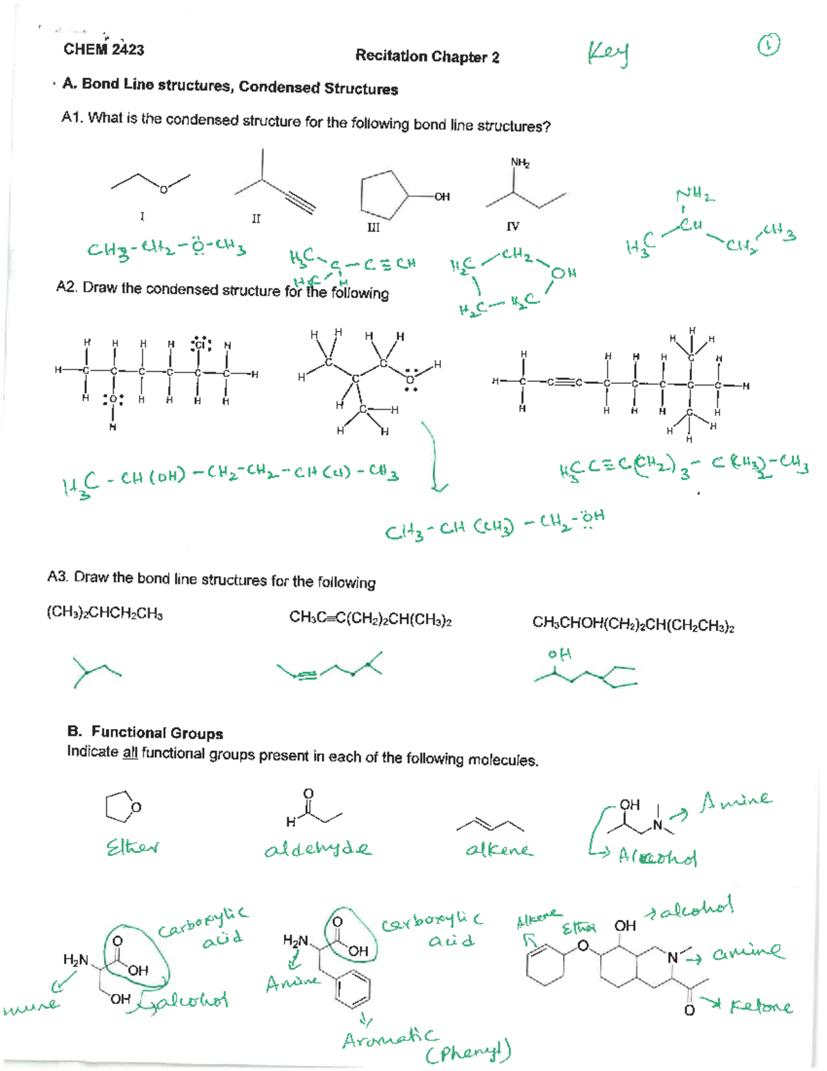 Ch - practice - CHEM 2423 - Studocu