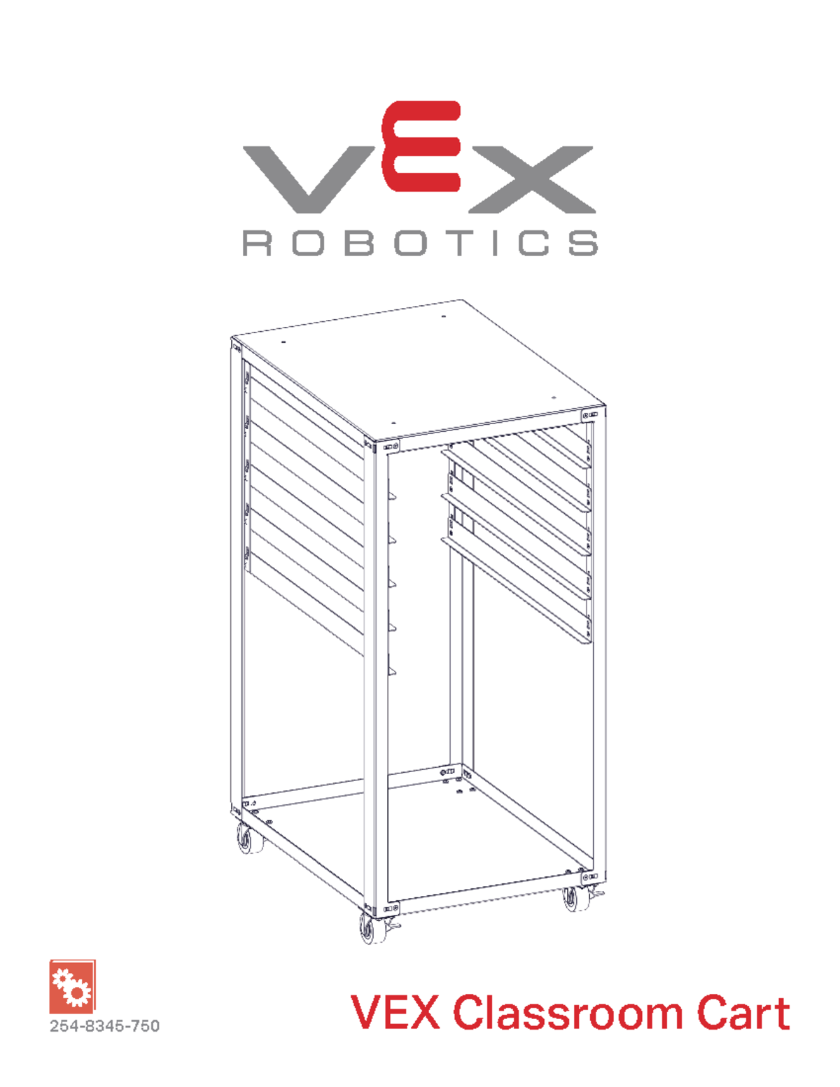254 8345 750 BI Rev2 - The biled - 254-8345-750 VEX Classroom Cart ...