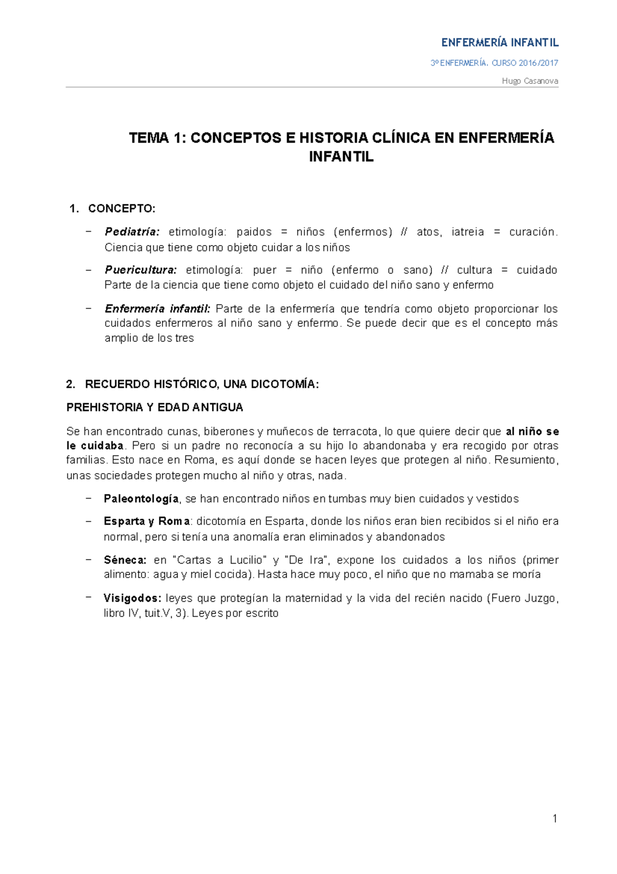 Tema 1-8 - ENFERMERÍA INFANTIL 3º ENFERMERÍA. CURSO 2016/ Hugo Casanova ...
