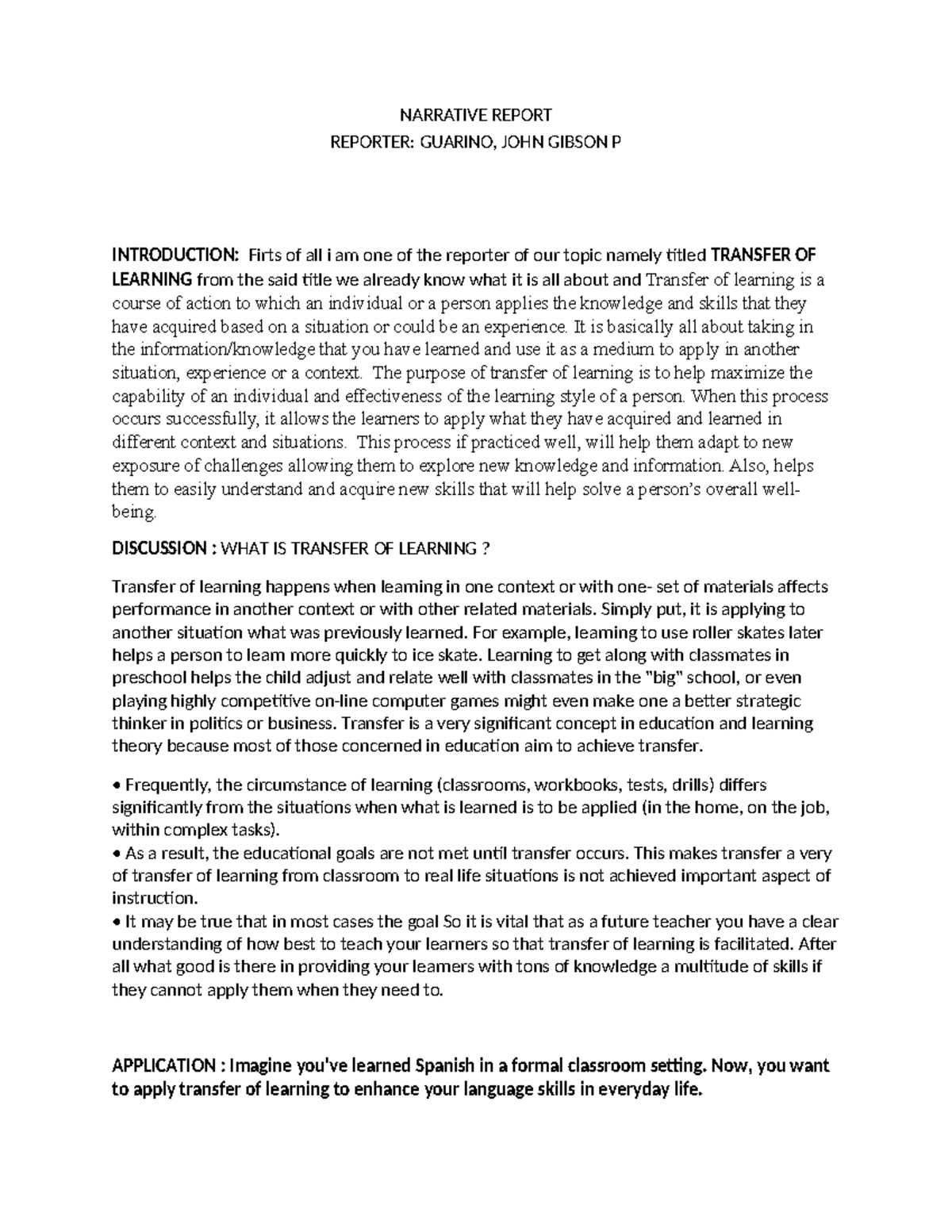 Narrative Report Guarino john gibs-WPS Office - NARRATIVE REPORT ...