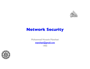 Net Sec - Module 1 - Intro (Part 2) - Dr Manshaei - Contents ...