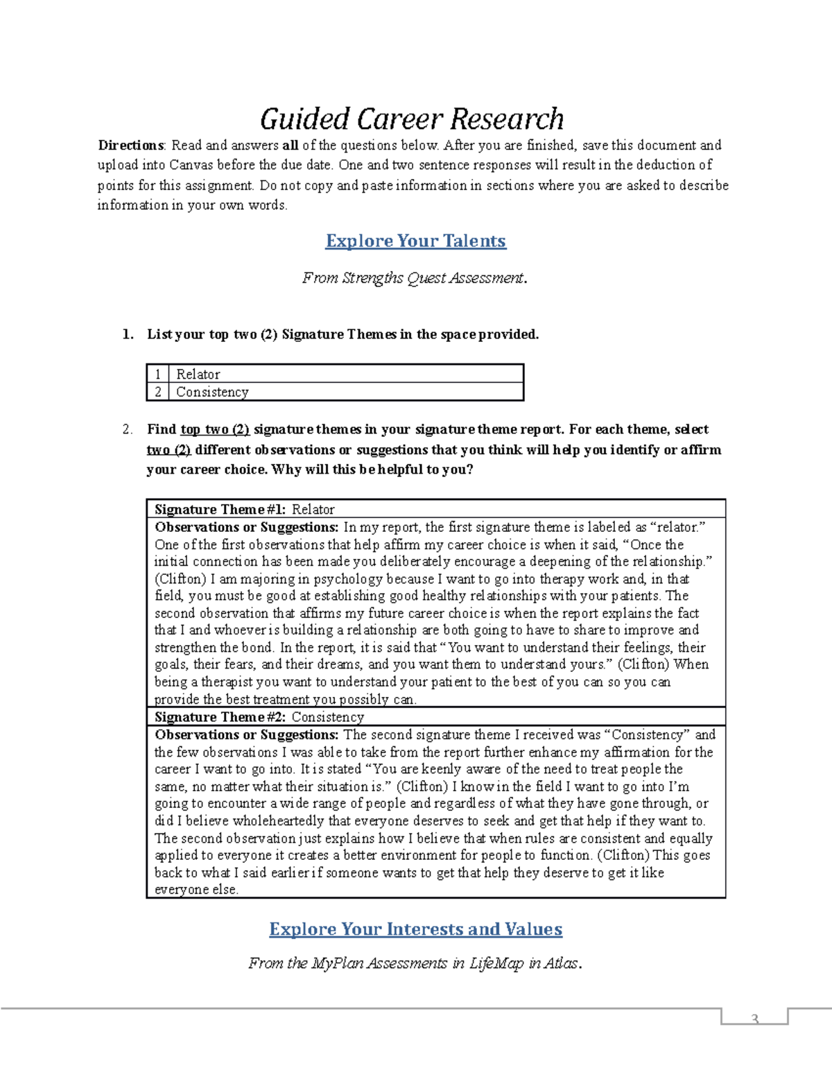 Guided Career Research - Guided Career Research Directions: Read and ...