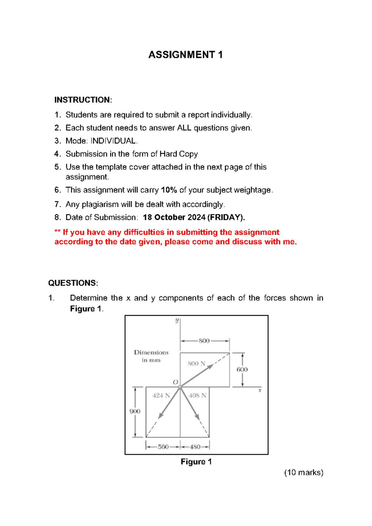 A11 S012017 12000 5 Assignment 1 - ASSIGNMENT 1 INSTRUCTION: Students ...