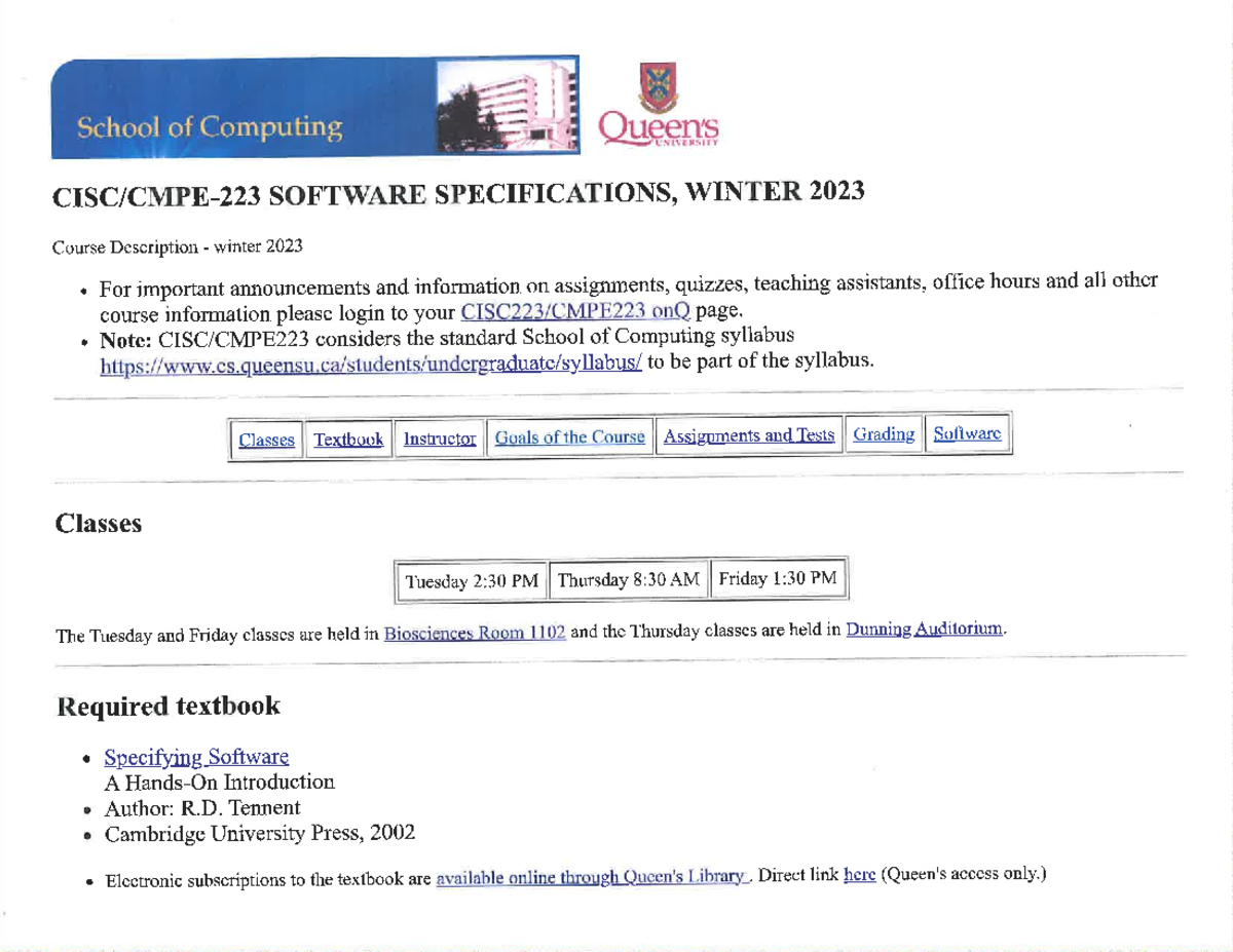 Class Notes Week 1 - Cisc 223 - Studocu