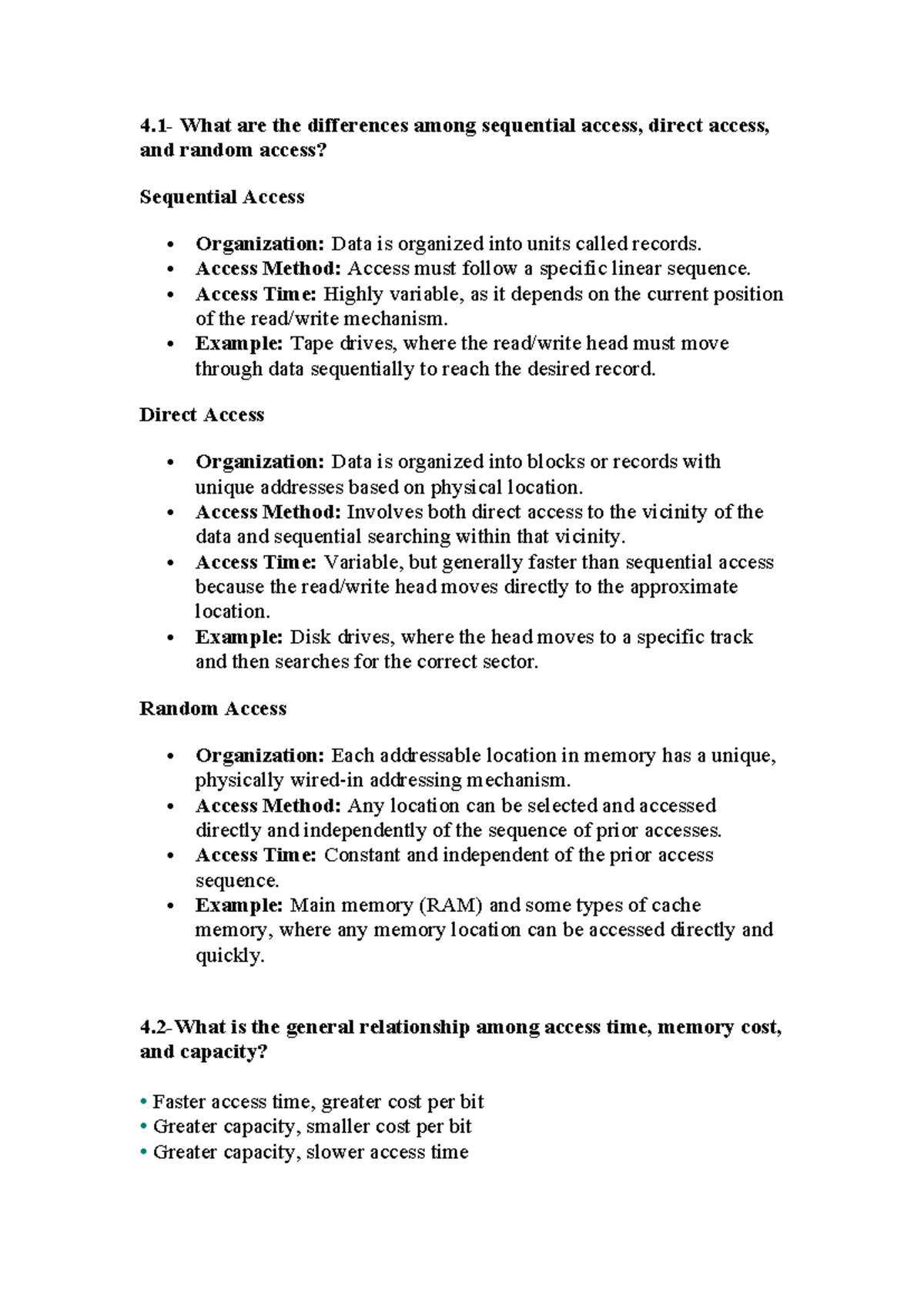 CEA chap 4 - skjsdlfk - 4- What are the differences among sequential ...