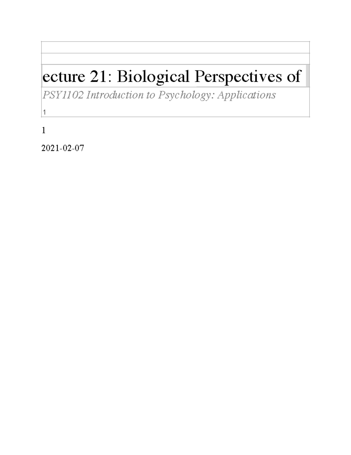 Psy 4 - psy 1102 - PSY1102 - uOttawa - Studocu