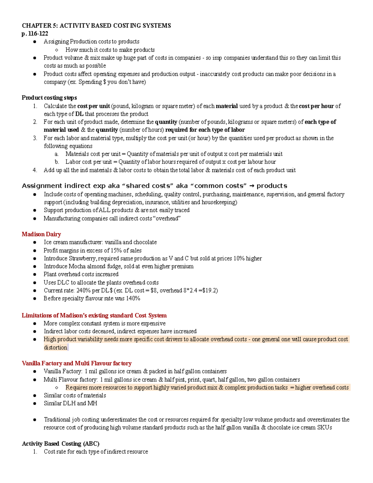 EXAM - Textbook Notes - Professor: Adam Prokop - CHAPTER 5: ACTIVITY ...