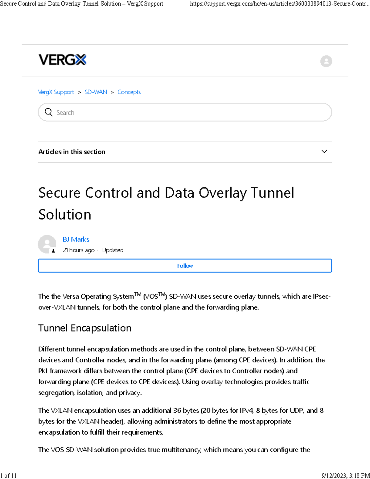 Secure Control and Data Overlay Tunnel Solution – Verg X Support - VergX Support > SD-WAN ...