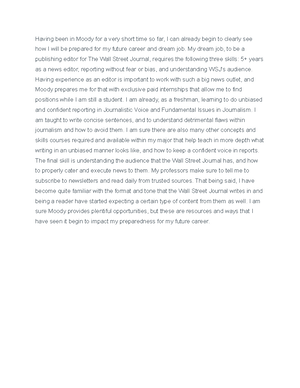 Intro to Comm - Comm Connections 1 post about lectures in class. - 1 ...