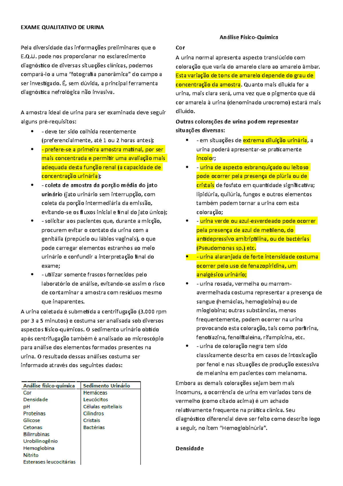 Aula 2 - EQU - Resumo Principios de medicina interna, 19 ed. - EXAME ...
