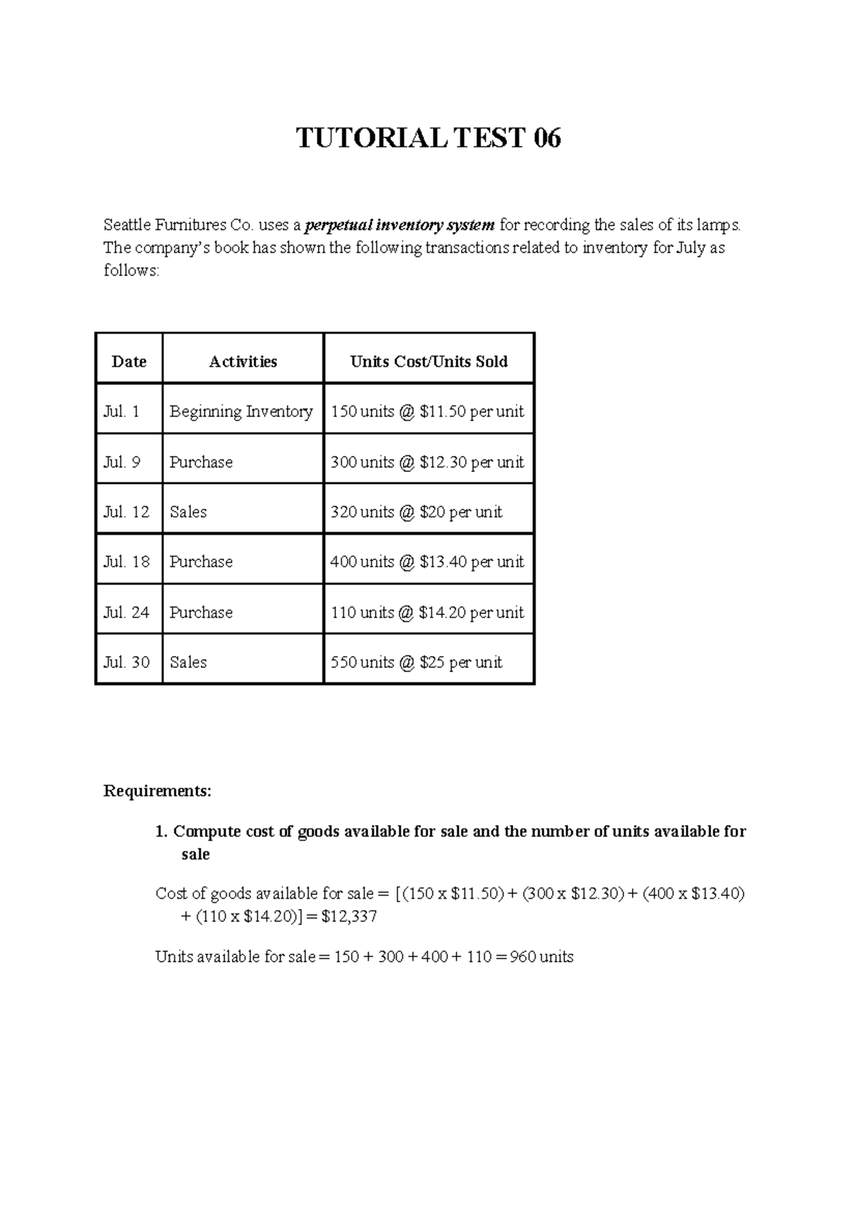 PA 11 TT06 Group 7 - Practice everyday - TUTORIAL TEST 06 Seattle ...