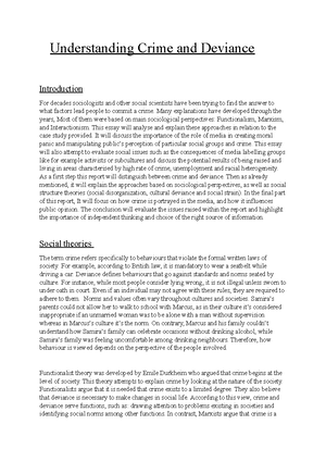Theories of crime essay - Assignment brief The Theories of Crime ...