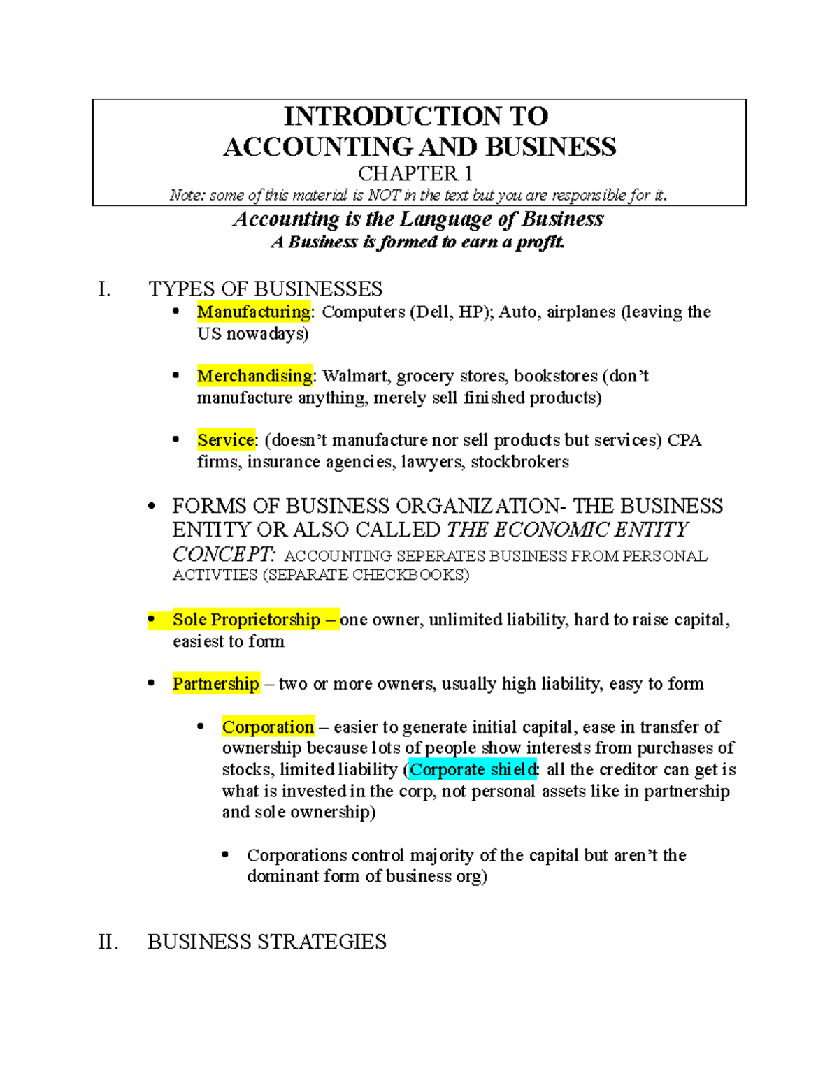 Chp 1 accounting - Lecture notes 1 - INTRODUCTION TO ACCOUNTING AND ...