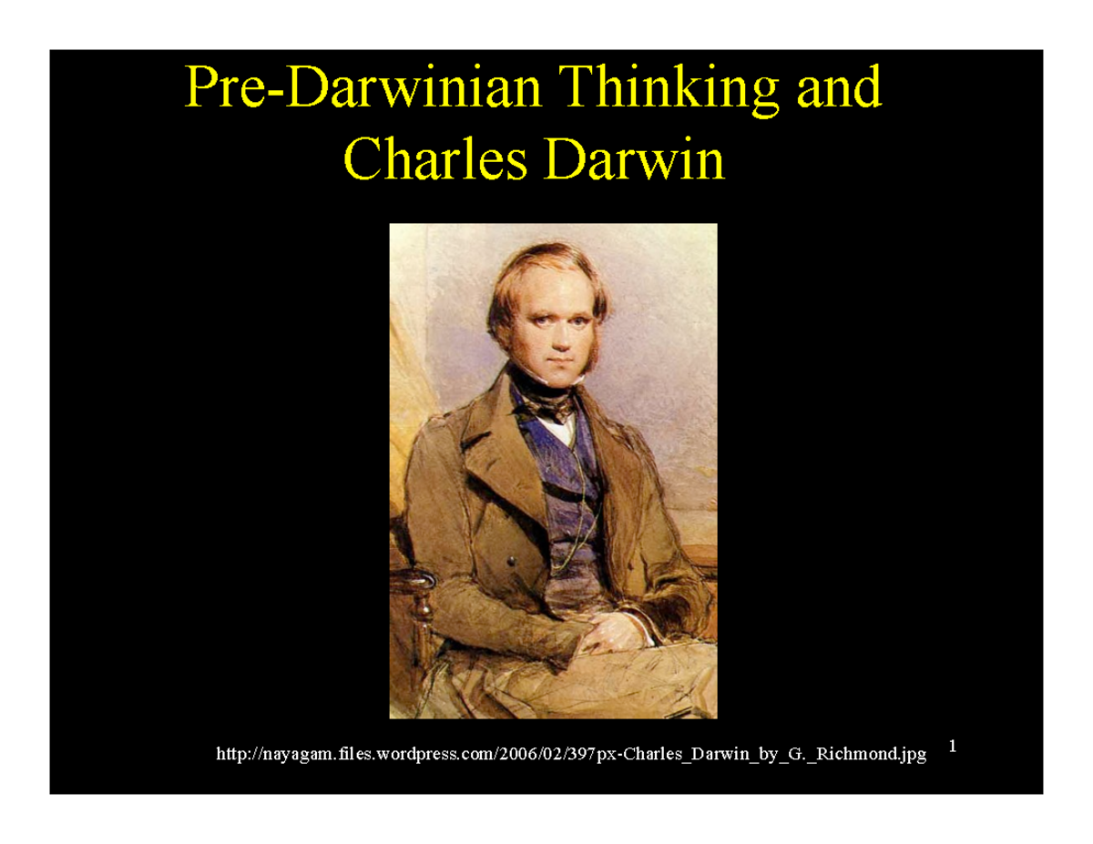 Astronomy 6 predarwin thinking and charles darwin Power Point Lecture ...