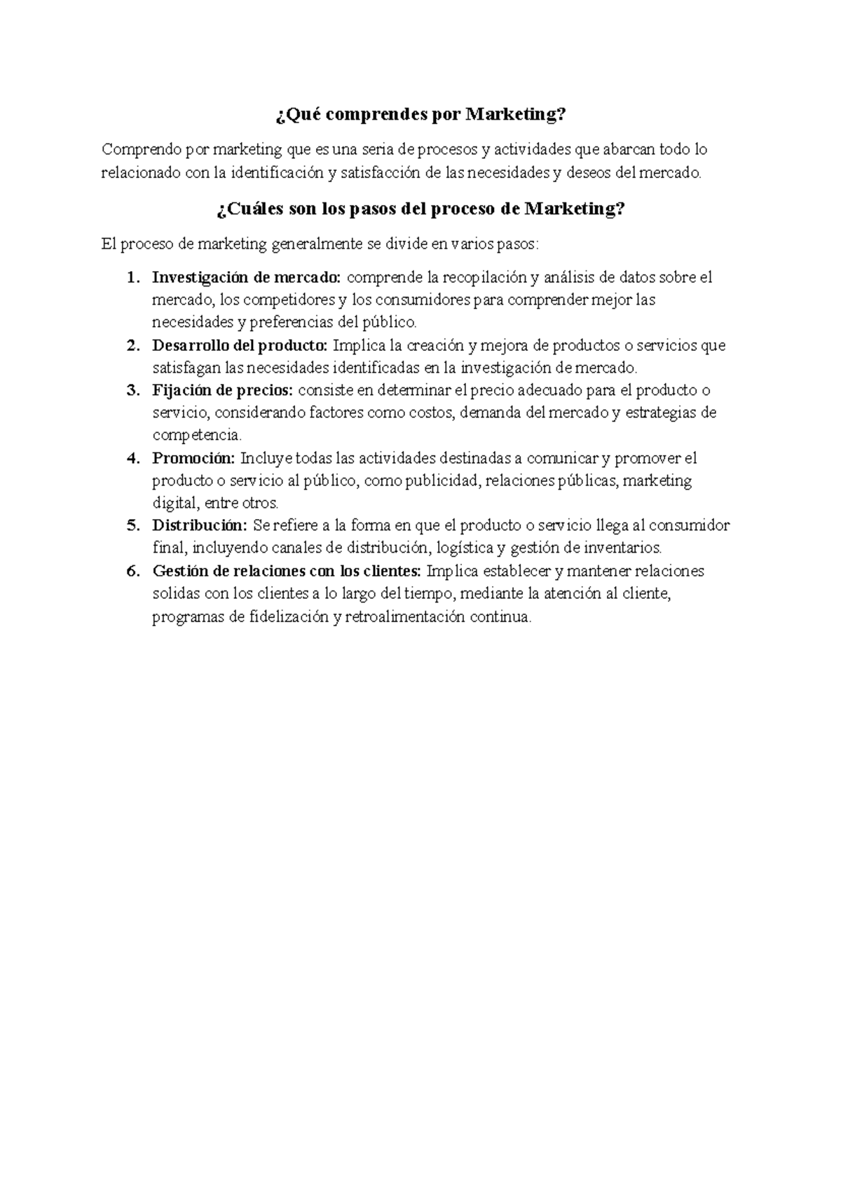 practica Marketing - ¿Qué comprendes por Marketing? Comprendo por ...