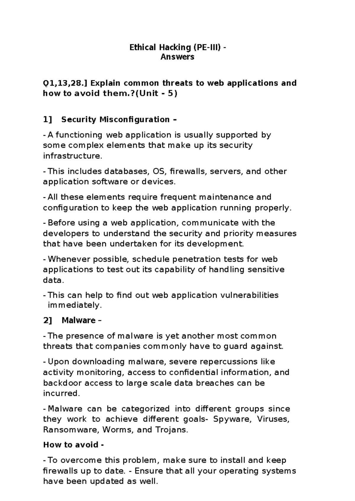 PE Questions - Tutorial Material - Ethical Hacking (PE-III) - Answers ...