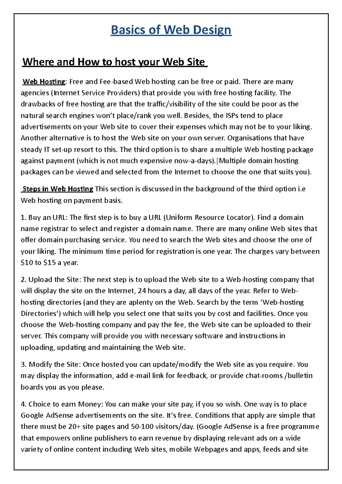 Basics of Web Design - PART2 - Basics of Web Design Where and How to ...