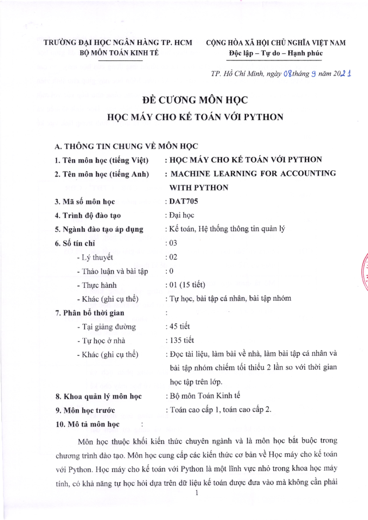 6. Hoc may cho ke toan voi Python - TRUONG DAI HQC NGAN HANG TP. HCM ug vrON roAN rrNu rn 3. Me ...