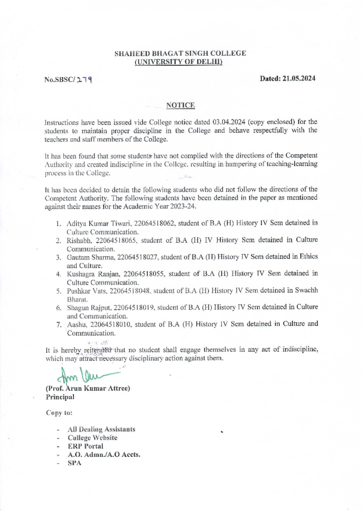 Notice 35f2d5e0-9103-4c9d-bf53-9e1bd20cd513 - Bcom hons. - Studocu