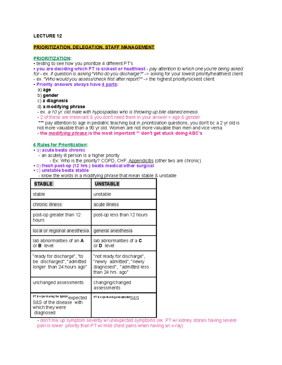 Mark K MOC - Notes taken from the Mark Kilmek recording on lecture 12 ...