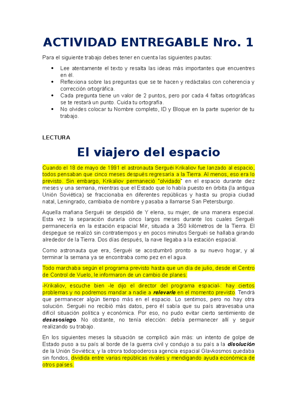 Proyecto final entregable uno danitza ruiz - ACTIVIDAD ENTREGABLE Nro ...