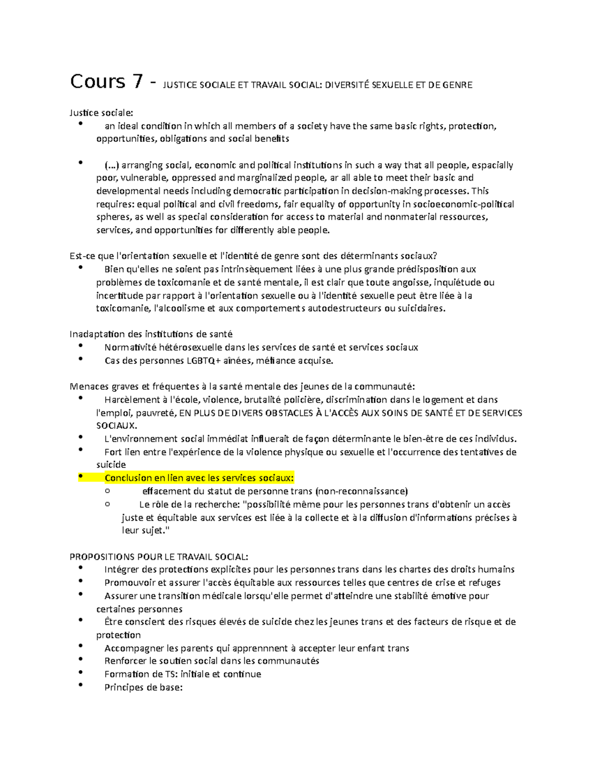 JUSTICE SOCIALE ET TRAVAIL SOCIAL: DIVERSITÉ SEXUELLE ET DE GENRE ...