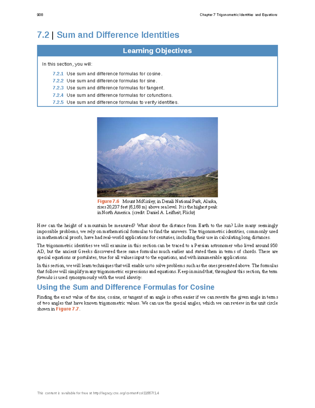 13-Sum Difference Formula - 908 Chapter 7 Trigonometric Identities and ...