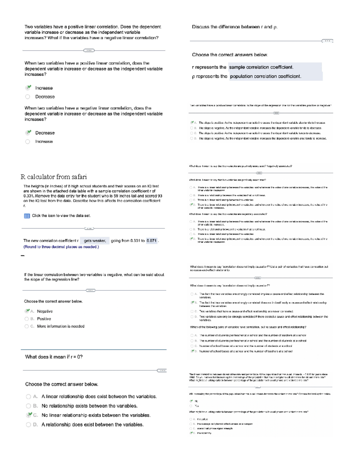 Exams 7+8 - MTH 213 - Two variables have a positive linear correlation. Does the dependent ...