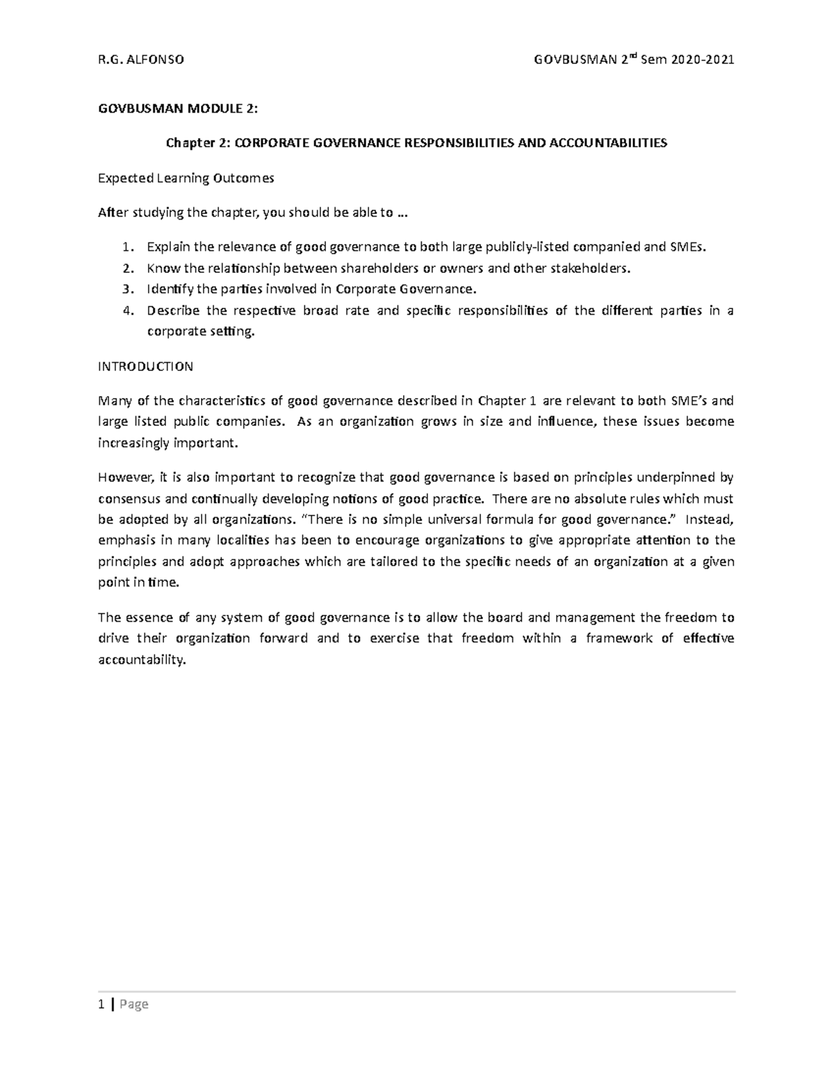 Govbusman Module 2 - Chapter 2 - GOVBUSMAN MODULE 2: Chapter 2 ...