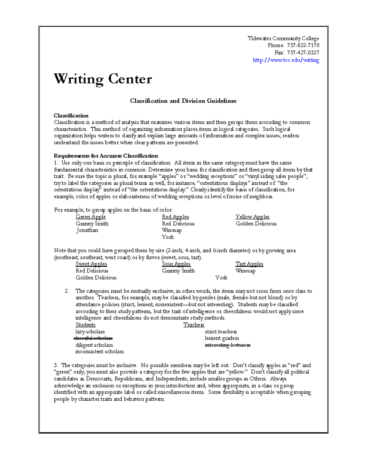 Essay types classification division guidelines Writing Center Essay types classification division guidelines Writing Center