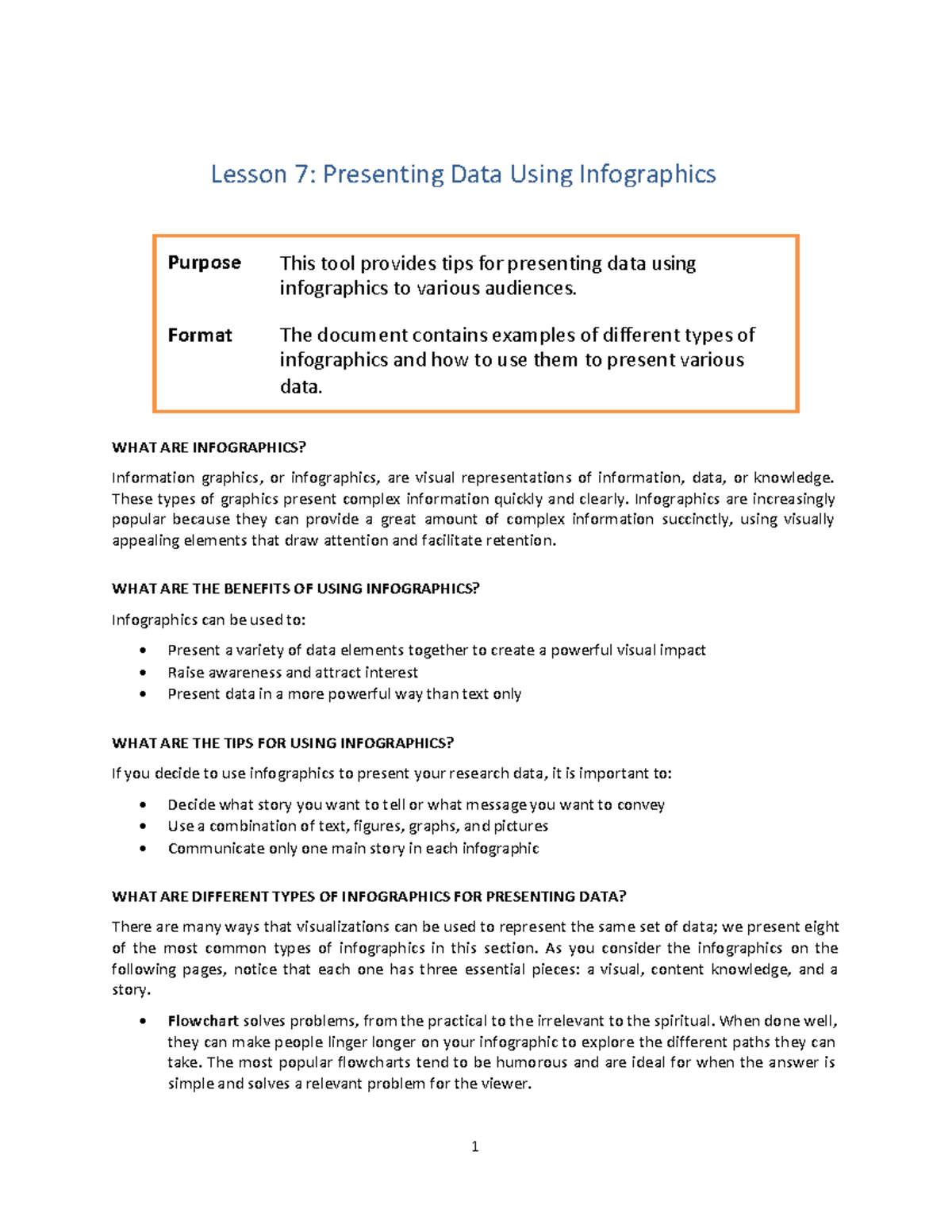Lesson-7-Presenting-Data-Using-Infographics - Lesson 7 : Presenting ...