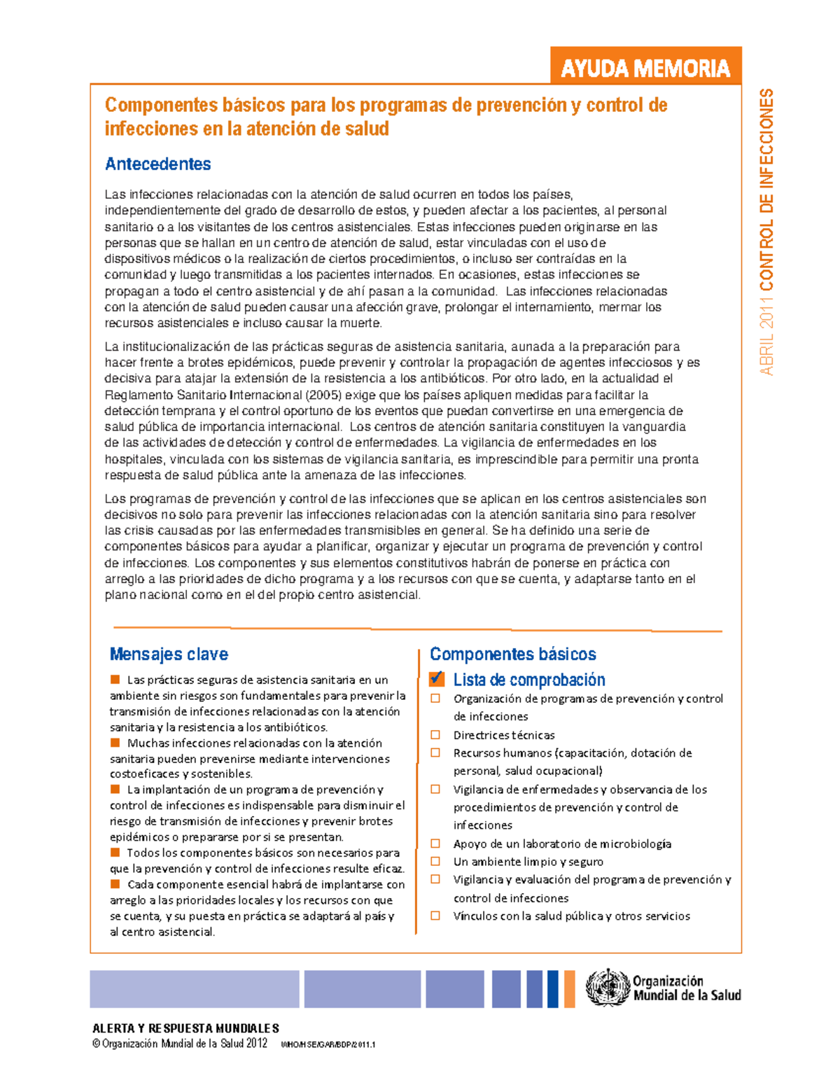 IPC Core Components GAR aide memoire 2011 spa - ALERTA Y RESPUESTA ...