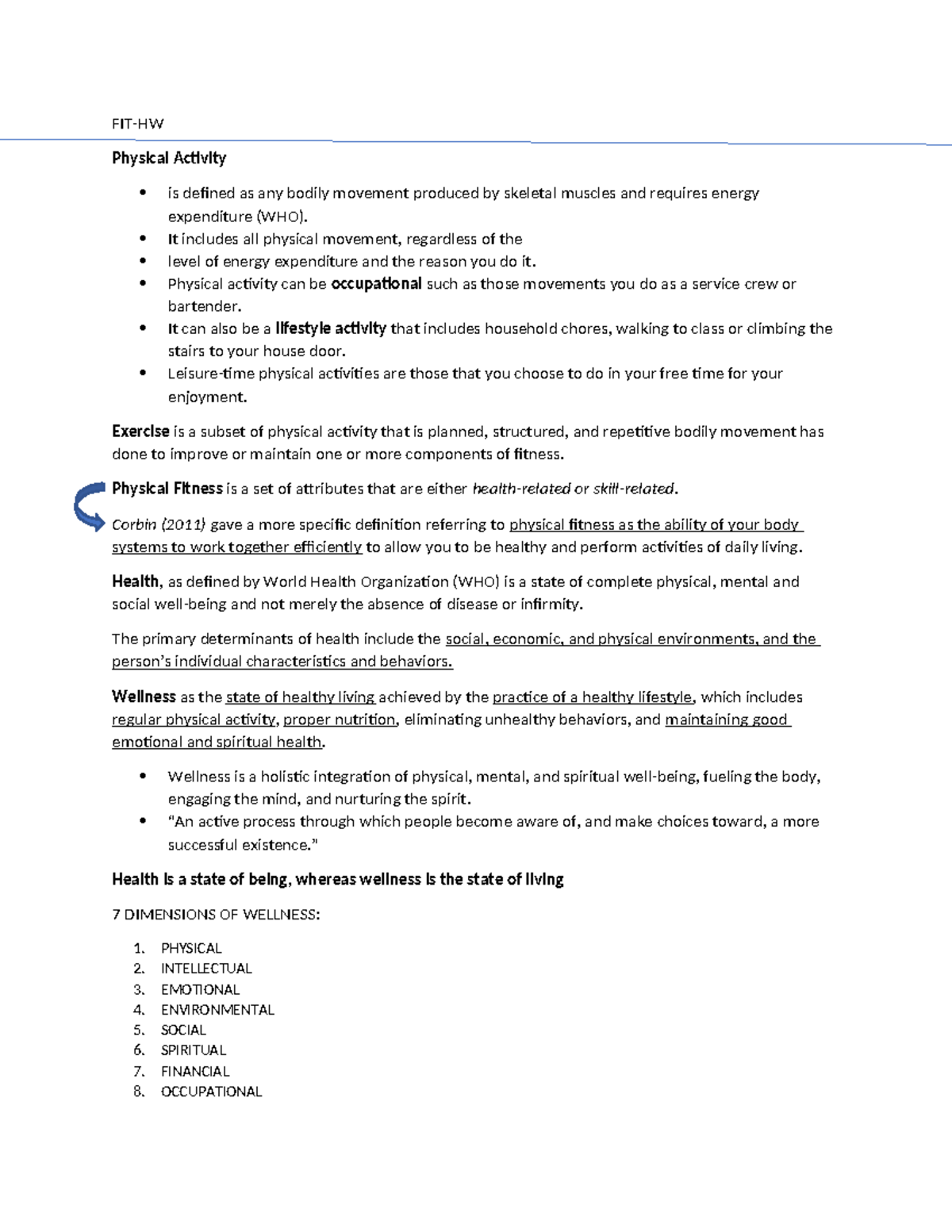 FIT-HW ( Reviewer) - Summary physical geography - FIT-HW Physical ...