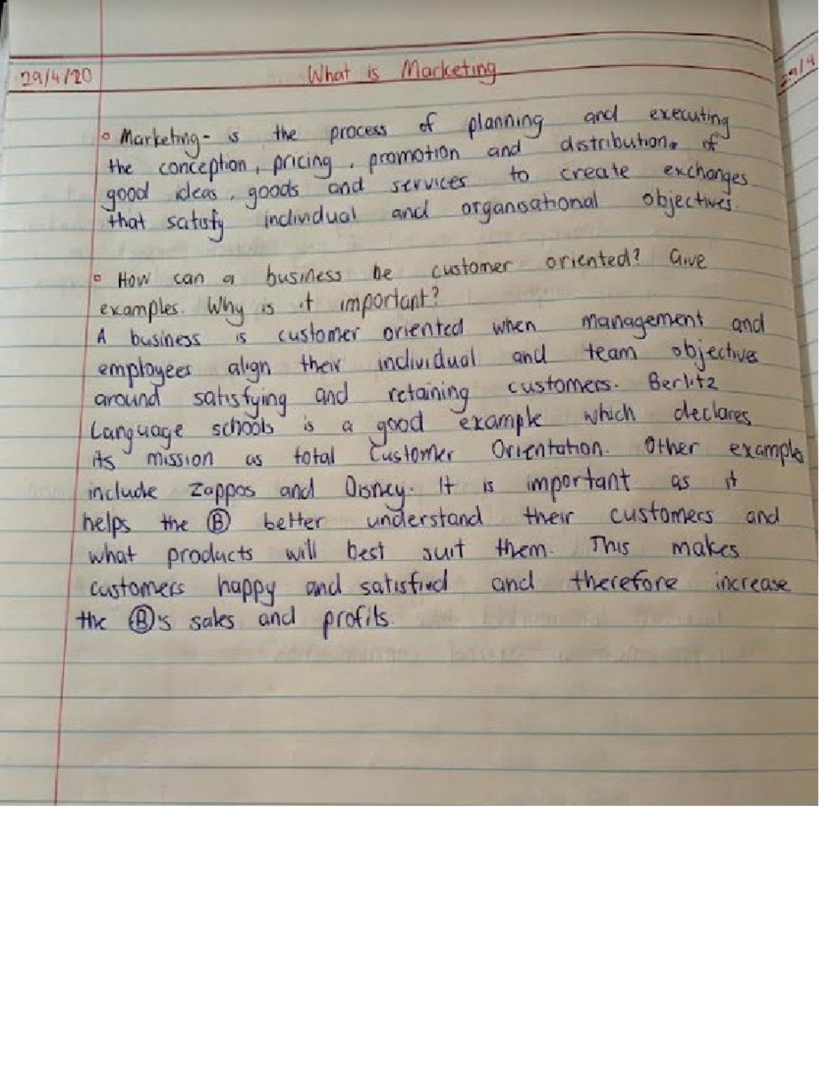 Business Studies work week 1 Term 2 - Studocu