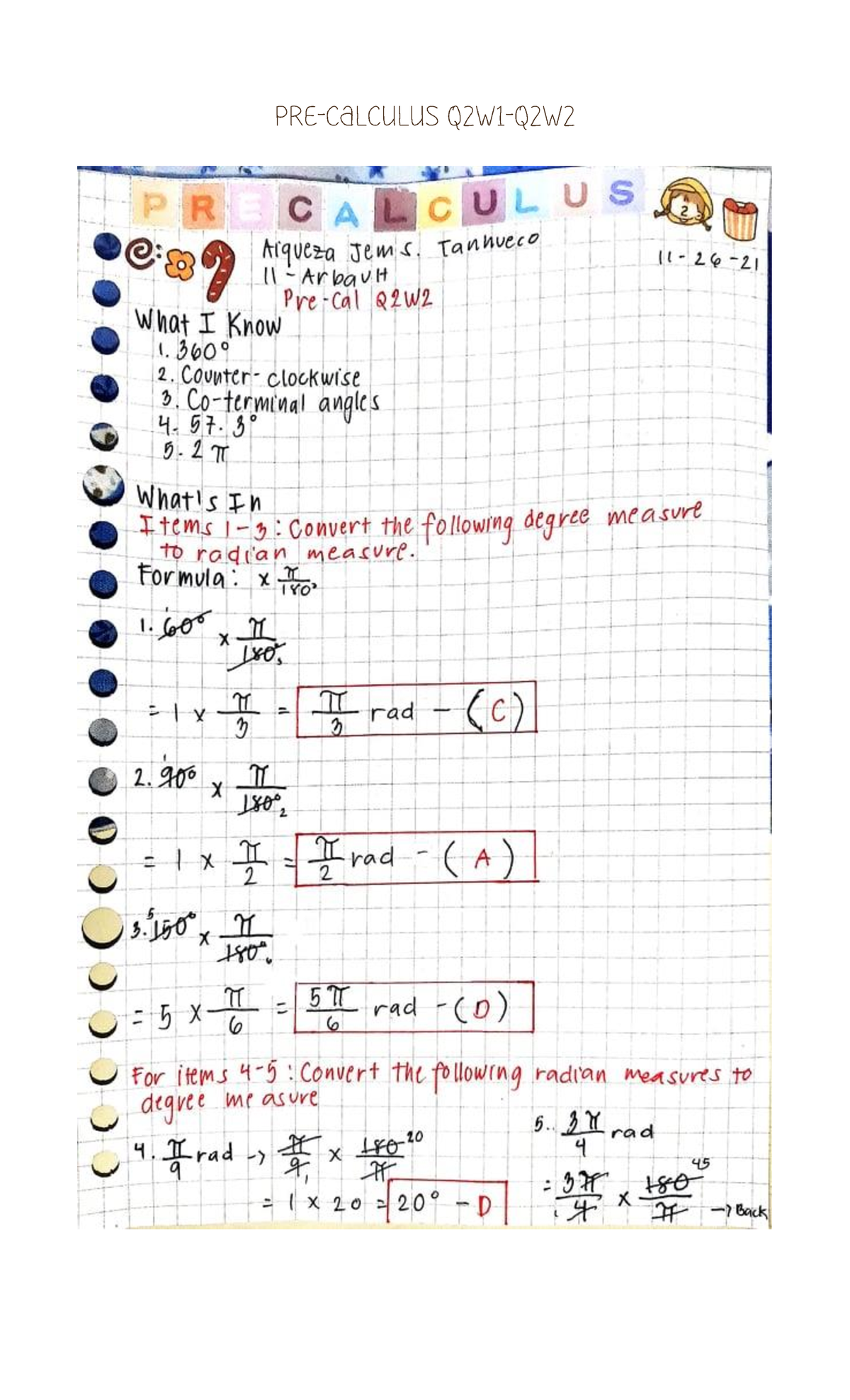 Aiqueza Jem S. Tanhueco 11-Arbault - Pre Calculus Q2W1-2 - Pre-Calculus ...
