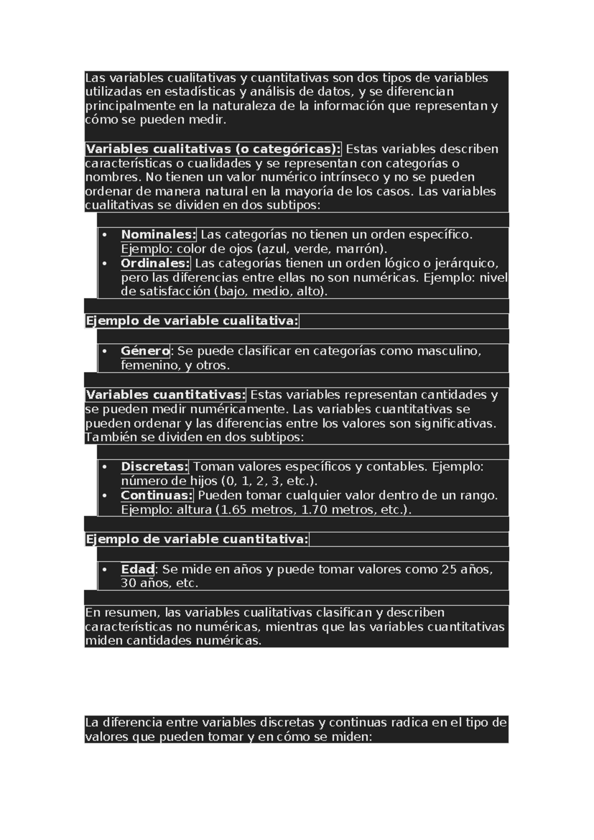 Las variables cualitativas y cuantitativas son dos tipos de variables utilizadas en estadísticas ...