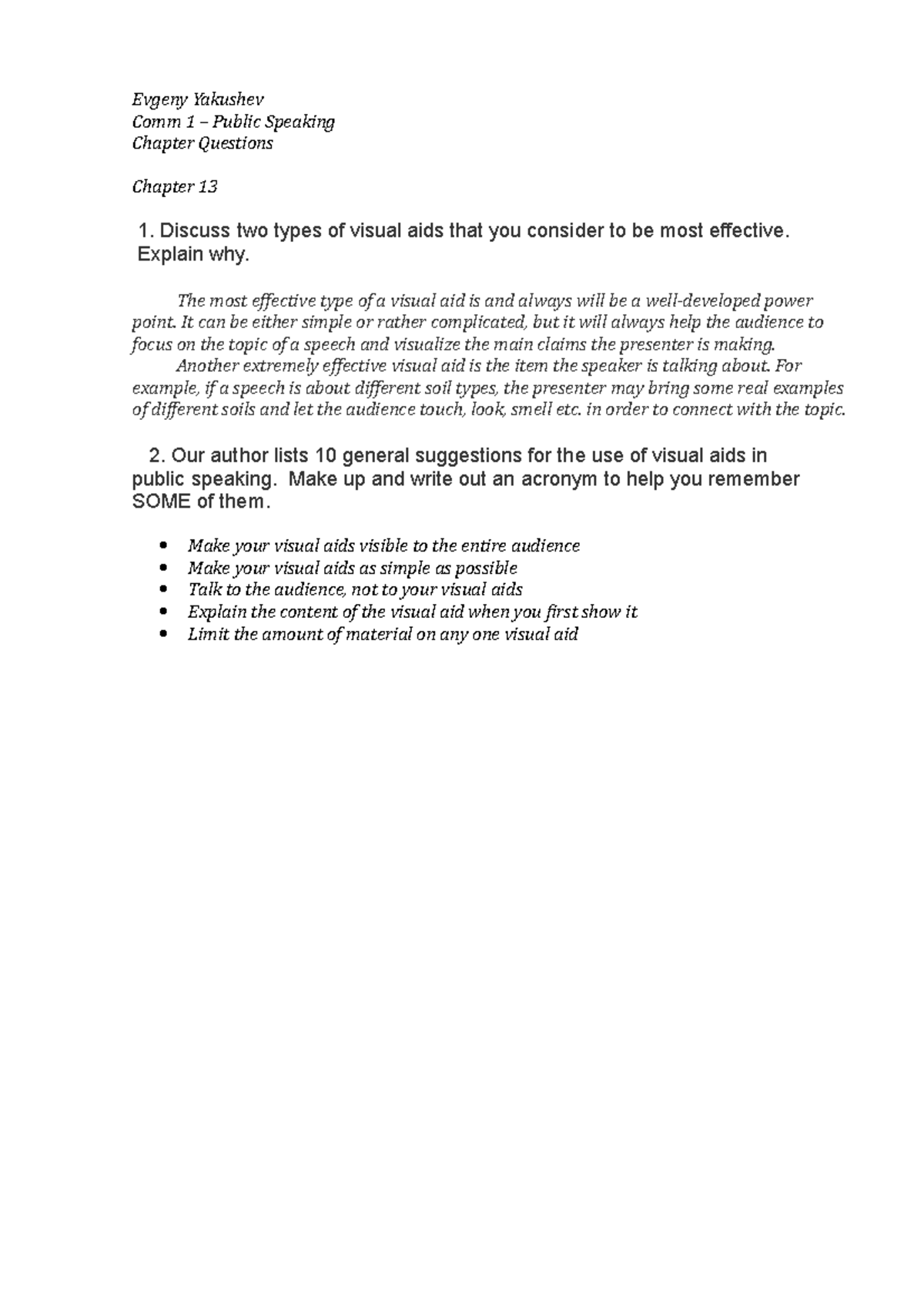 Comm 1 Chapter 13 - Summer course - Evgeny Yakushev Comm 1 – Public ...