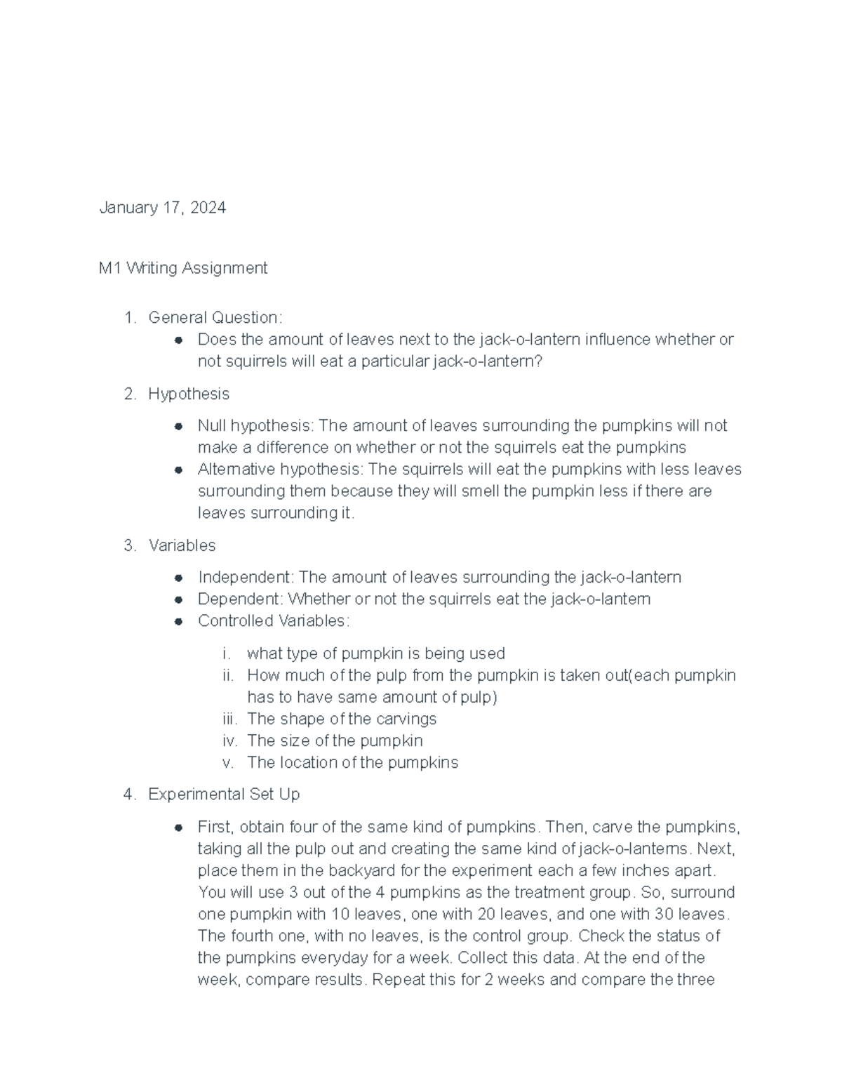 M1 Writing Assignment - January 17, 2024 M1 Writing Assignment 1 ...