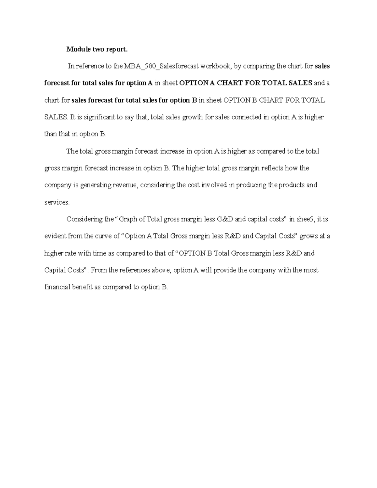 Module two report - General course discussion - Module two report. In ...