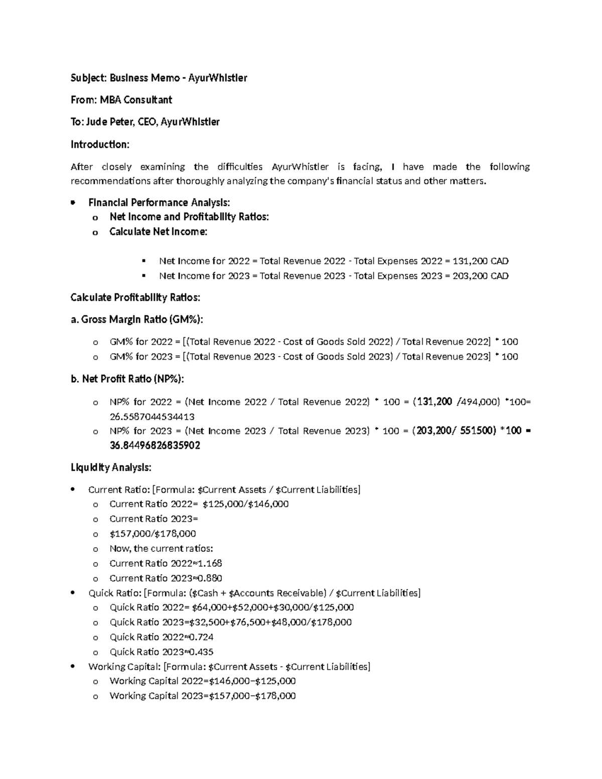 Subject - Give information about food handling. - Subject: Business ...