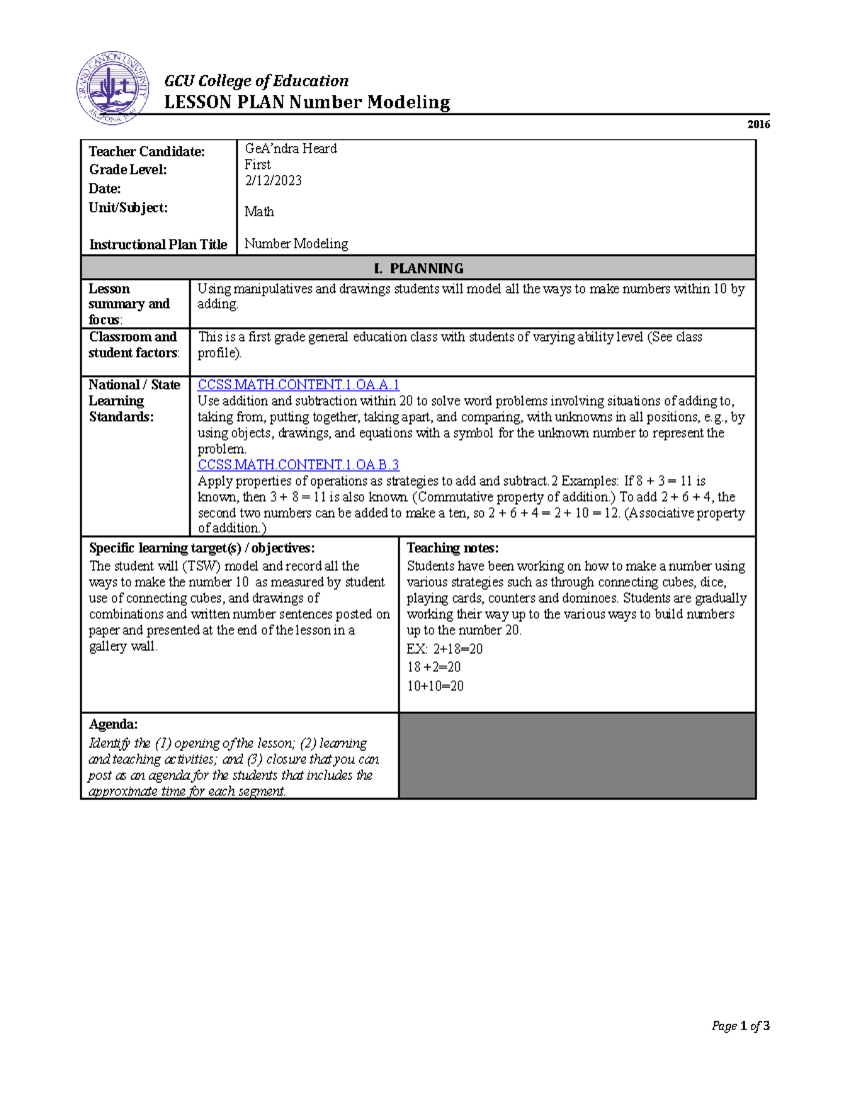 ECS-125-RS-Partial Lesson PLan Template - GCU College of Education ...
