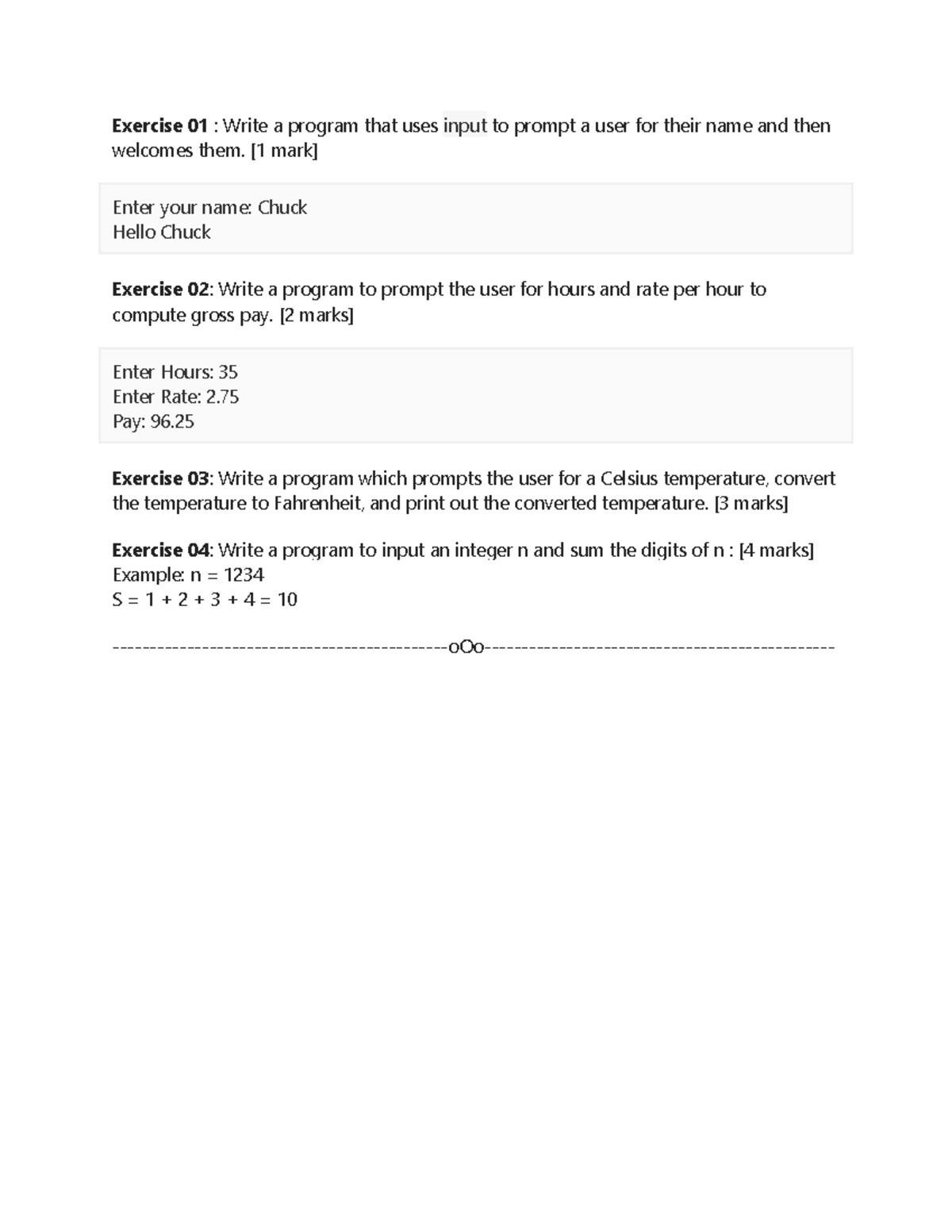Ex 01 Basic - Bài tập - Exercise 01 : Write a program that uses input ...