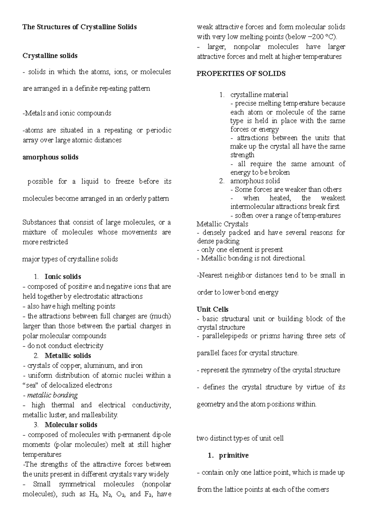 The Structures of Crystalline Solids - The Structures of Crystalline ...