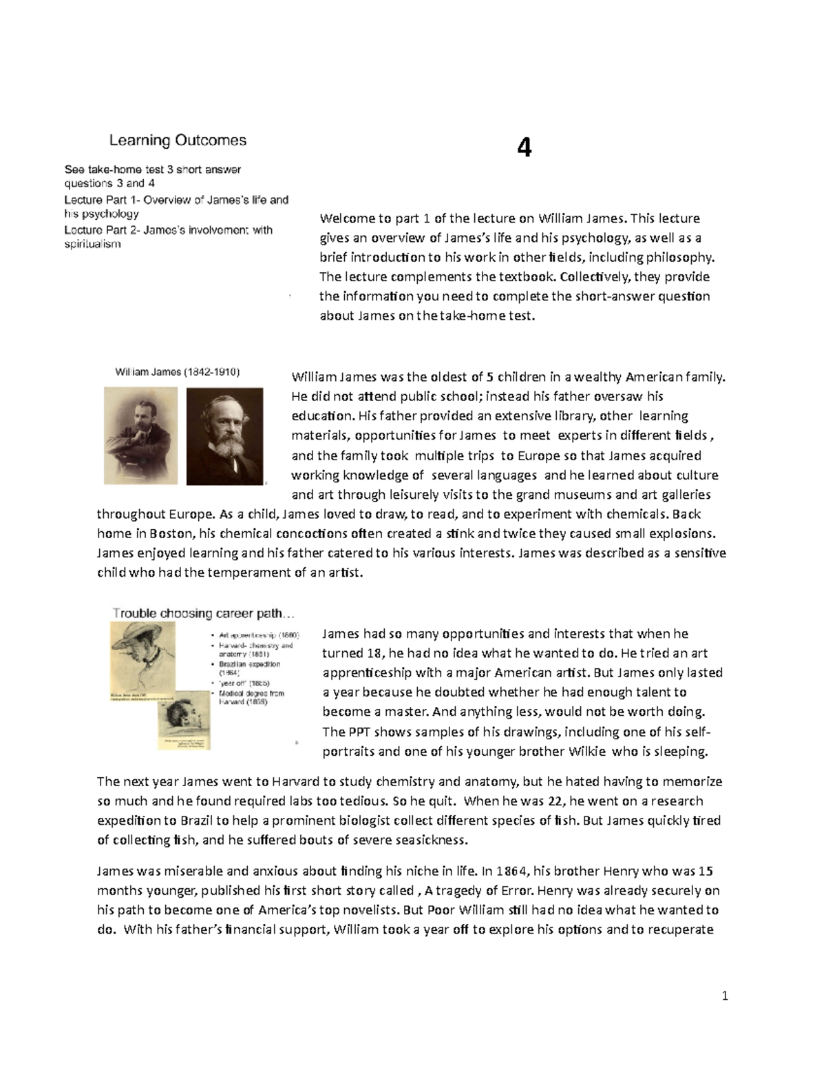 James notes Part - 4 Welcome to part 1 of the lecture on William James ...
