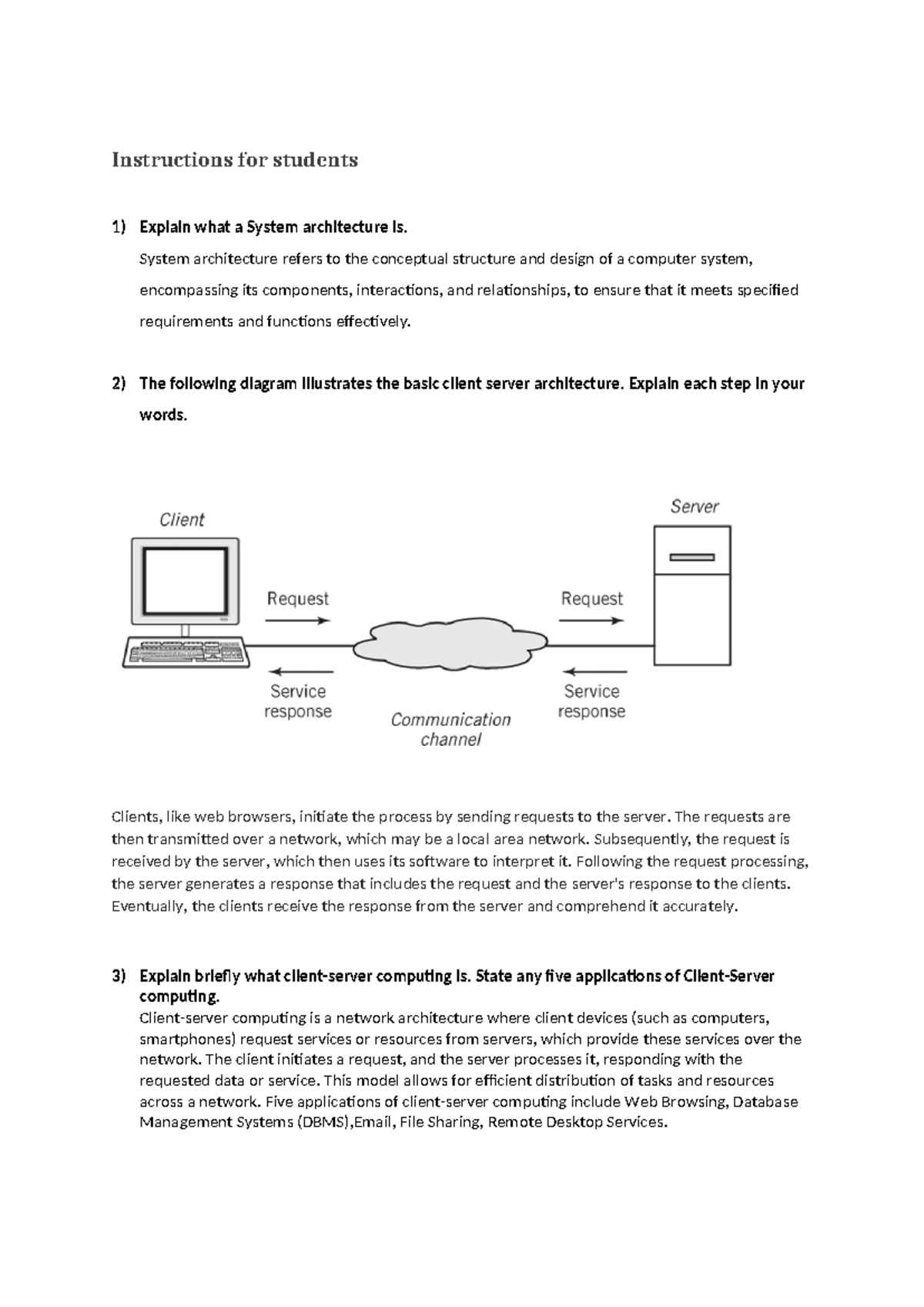 Activity 2 - ITSU1001 Introduction to Computer Systems and Networking - Instructions for ...
