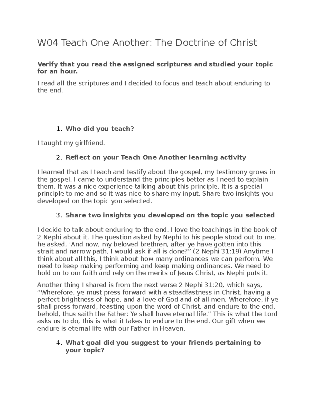 W04 Teach One Another - I read all the scriptures and I decided to ...