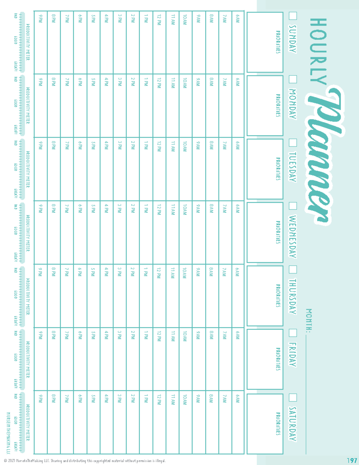 Hourly planner template - ####### 9 PM 8 PM 7 PM 6 PM 5 PM 4 PM 3 PM 2 ...