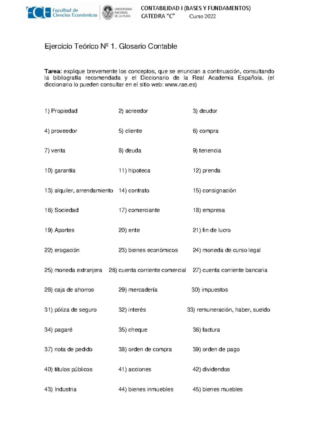 1. ET N° 1 Glosario Contable 6w72727jw - CONTABILIDAD I (BASES Y ...
