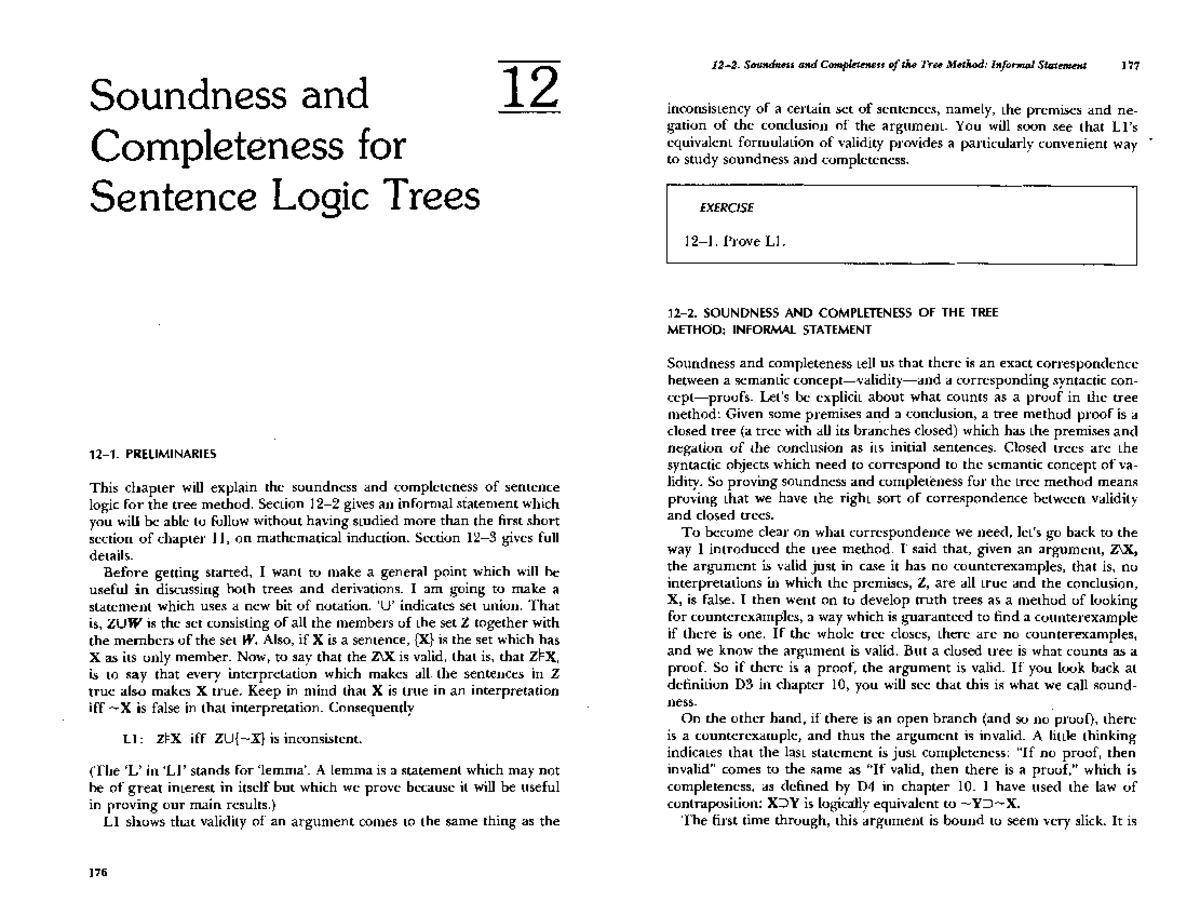 Philosophy - Logic - Trees - 12-2. Soundness and Completeness of the ...