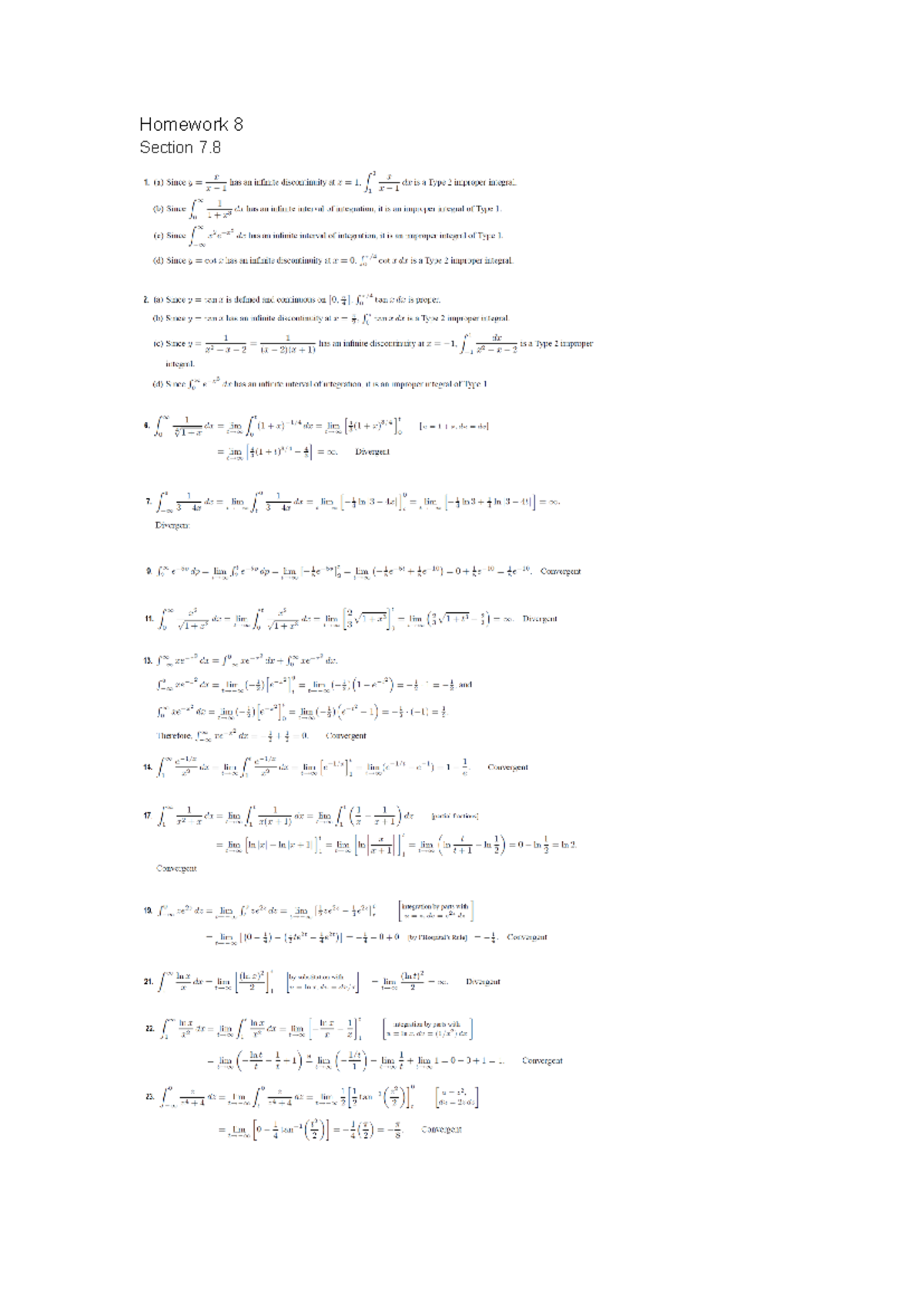Homework 8 - MATH 1042 - Homework Section 7. - Studocu